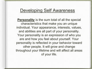 Understanding Yourself Unit 1, part 1 | PPTX | Education