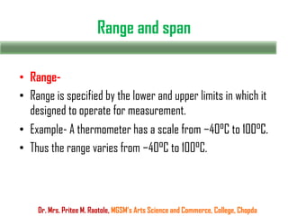 Static Performance of Instrument | PPT