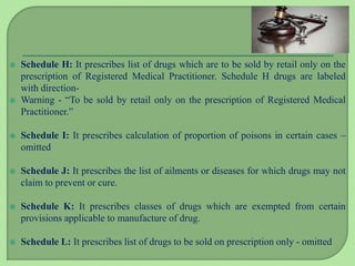 drugs and cosmetics act Unit 1 part 1 | PPTX