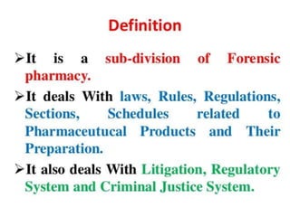 drugs and cosmetics act Unit 1 part 1 | PPTX