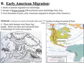 Land Bridge Migration Map