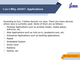 Unit 1 part 1 introduction to java | PDF