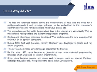 Unit 1 part 1 introduction to java | PDF