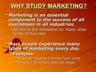 Unit 1: Introduction to Marketing - Part 1 | PDF
