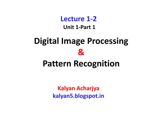 Introduction to Image Processing:Image Modalities | PPTX | Photo Editing Software | Computer ...