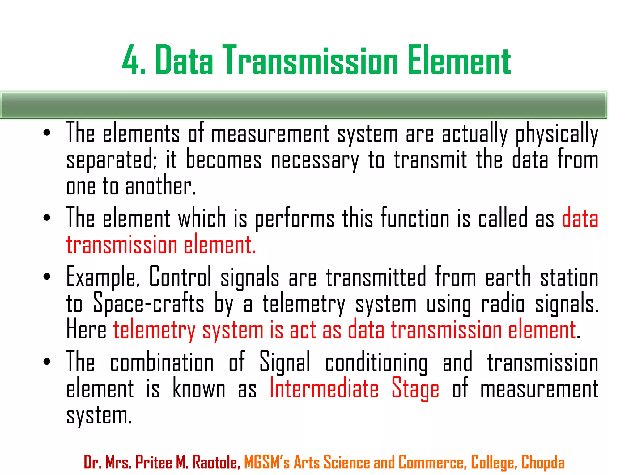 Functional elements of measurement system | PDF