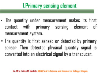 Functional elements of measurement system | PDF