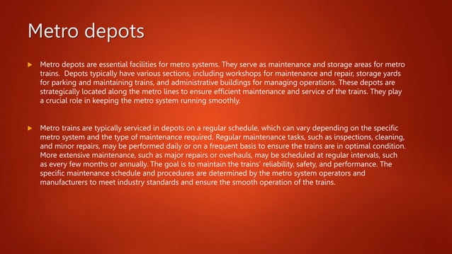 planning and development of metro systems | PPTX