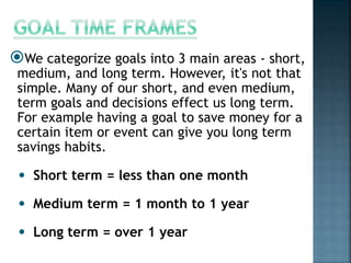 Unit 1, part 2 goals | PPTX