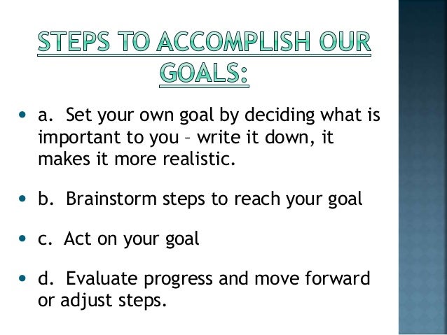 Unit 1, part 2 goals