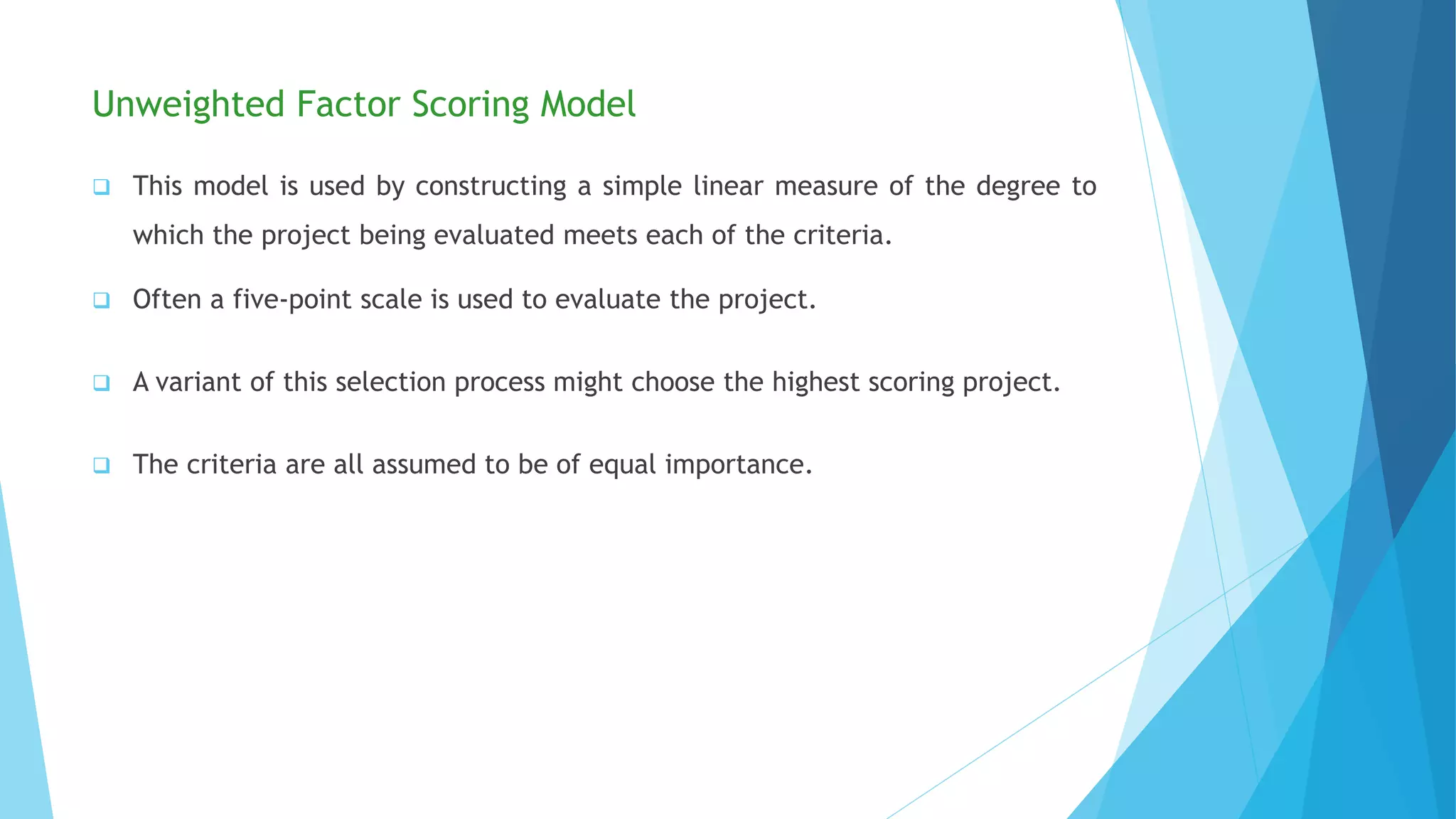 Project Selection Methods | PPTX