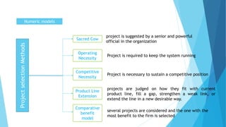 Project Selection Methods | PPTX