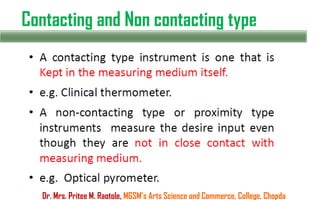 Classification of Instruments 2 and Dynamic Characteristics of ...