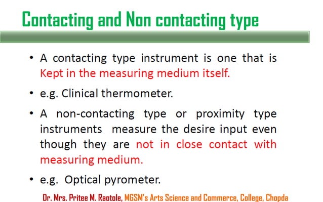 Classification of Instruments 2 and Dynamic Characteristics of ...