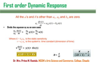Classification of Instruments 2 and Dynamic Characteristics of Instrument | PPT