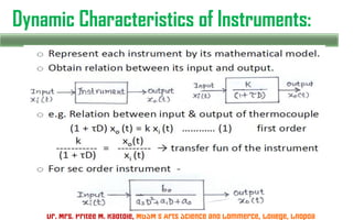 Classification of Instruments 2 and Dynamic Characteristics of Instrument | PPT
