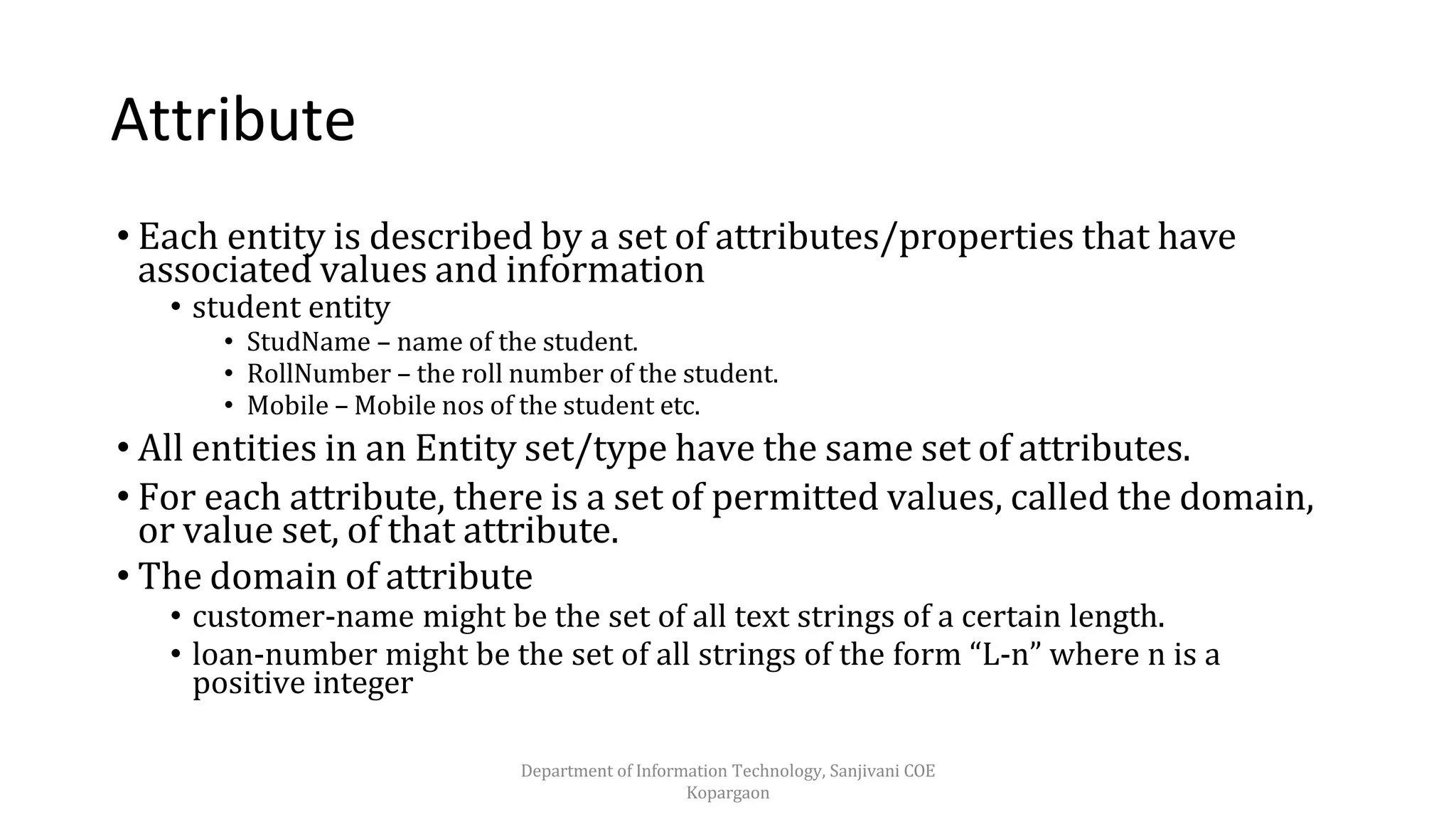 Unit 1 Introduction To Dbms Er Diagram Relation Ppt