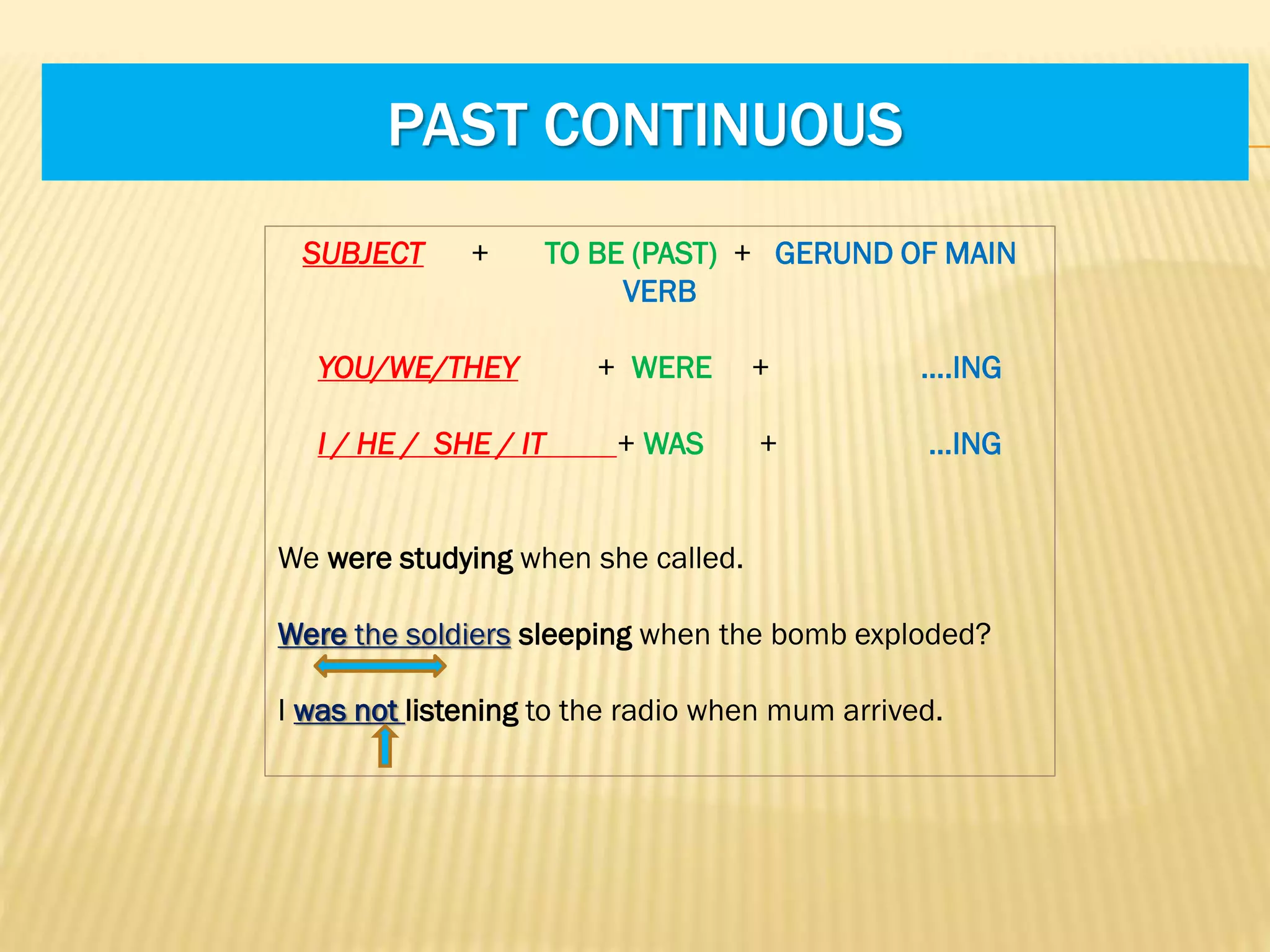 Unit 1 past continuous | PPT