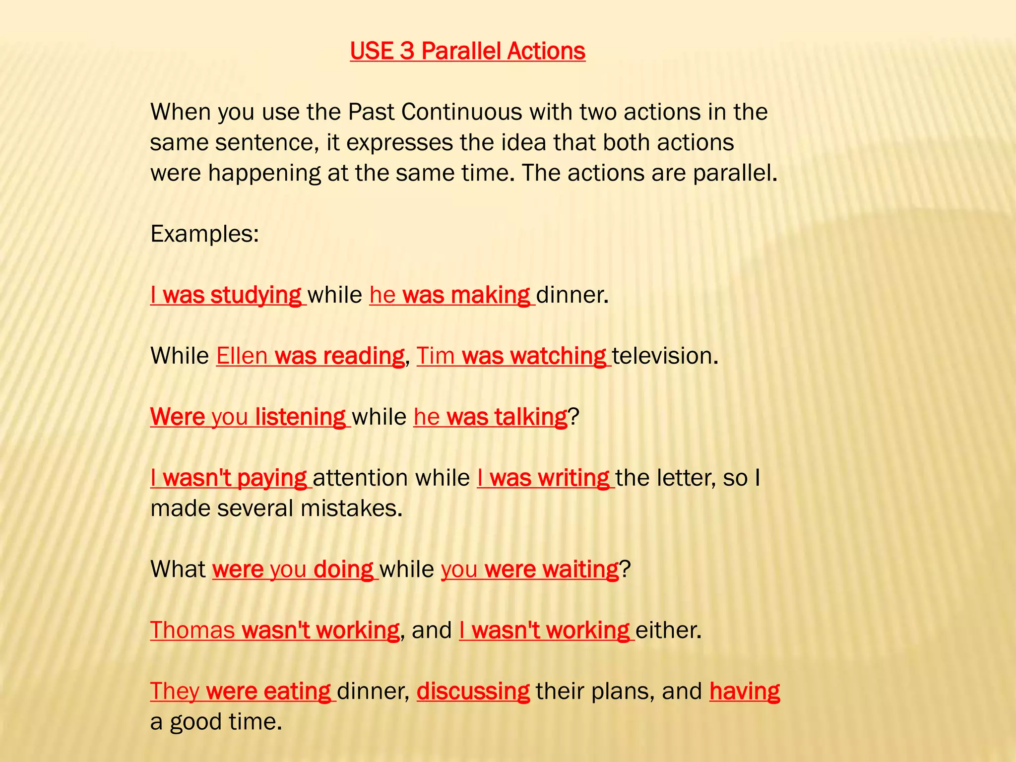 Unit 1 past continuous | PPT