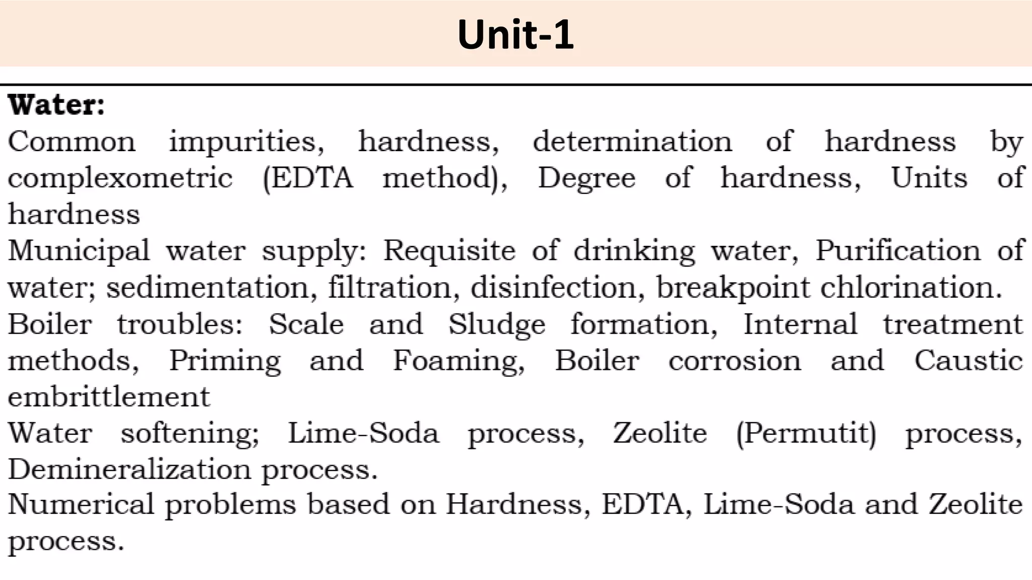 Engineering Chemistry: Water Analysis, Hardness, Purification and ...