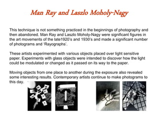Photos Graphos - Painting with Light - Photogram presentation | PPT