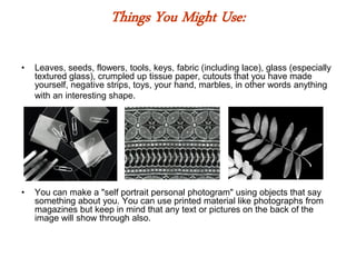 Photos Graphos - Painting with Light - Photogram presentation | PPT