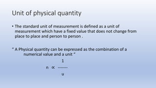 Unit physics slides by varsha parakh | PPT