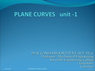 Unit 1 plane curves engineering graphics | PPT