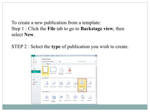 CREATING A NEW PUBLICATION IN PAGEMAKER | PPTX
