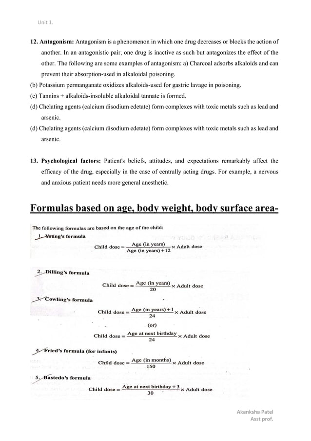 unit 1 Posology and dose calculation for child.pdf