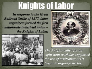 Unit 1 powerpoint #7 (the gilded age the rise of unions) | PDF