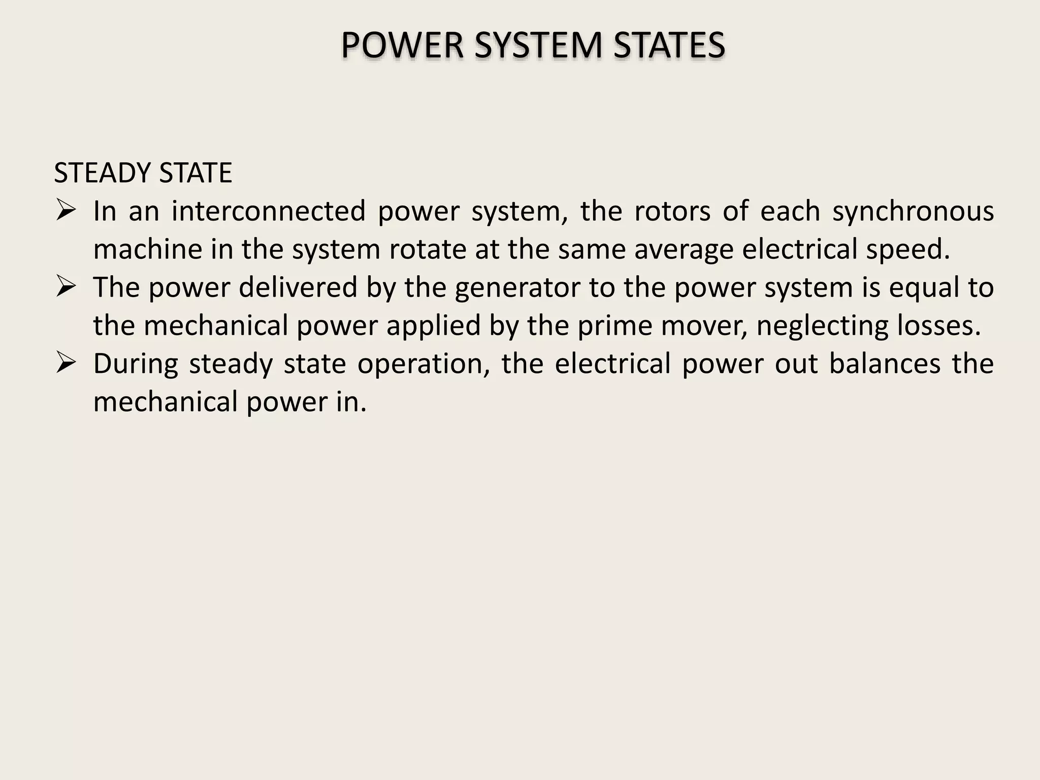 Unit 1 Power System Stability | PPTX