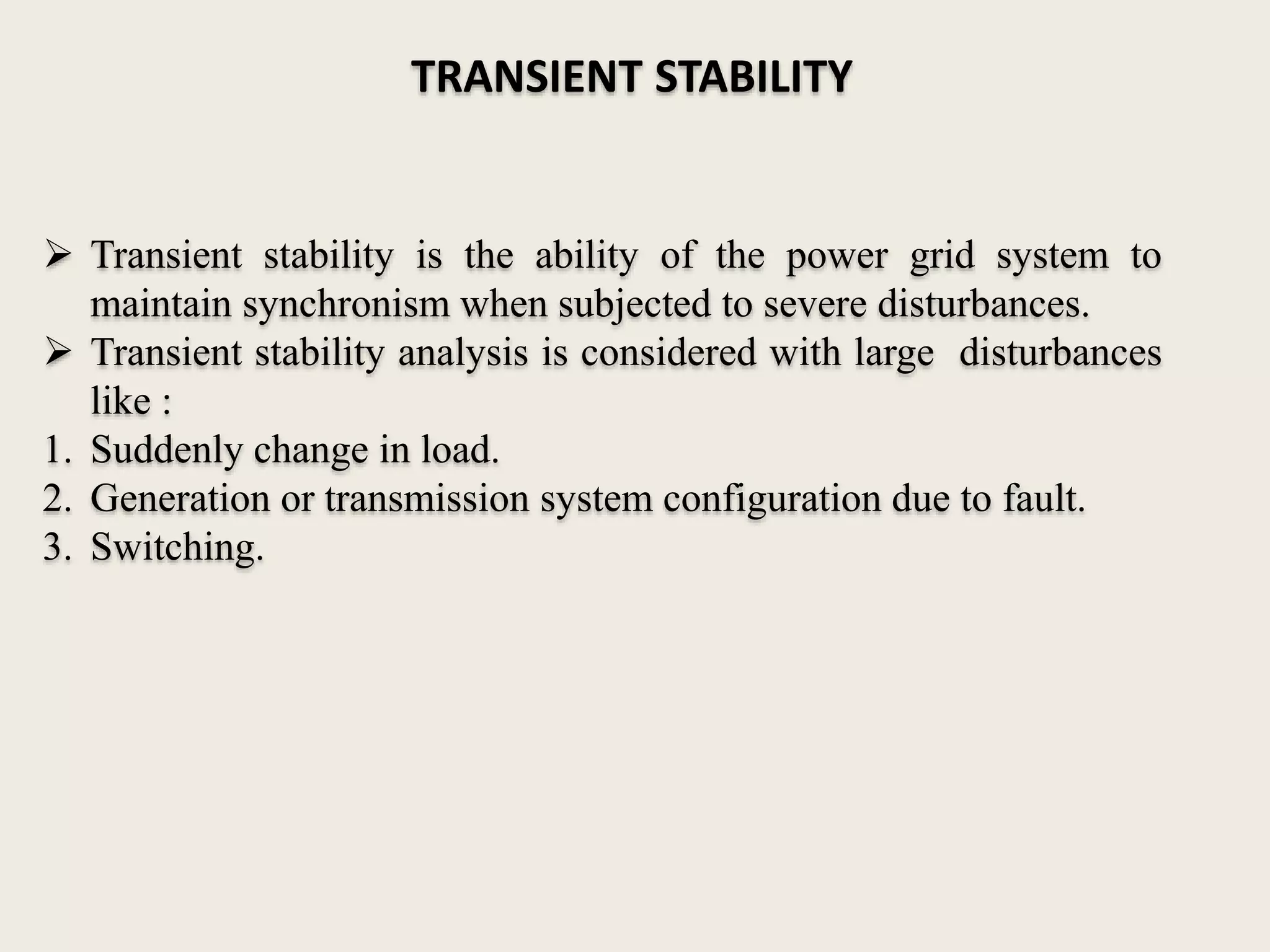 Unit 1 Power System Stability | PPTX