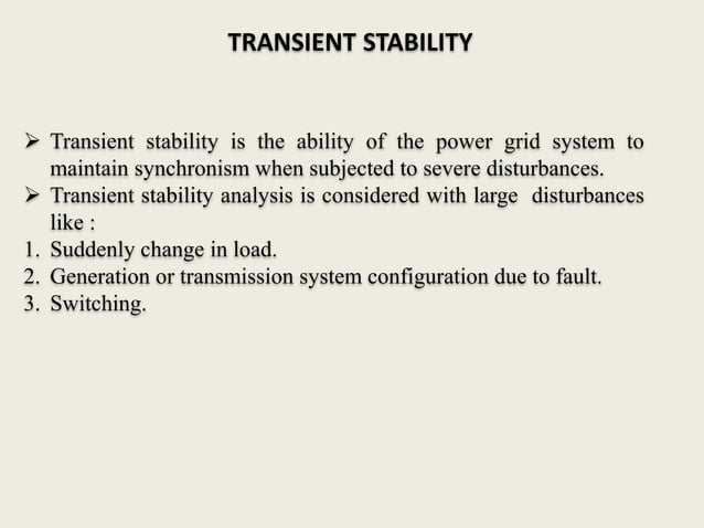 Unit 1 Power System Stability | PPTX