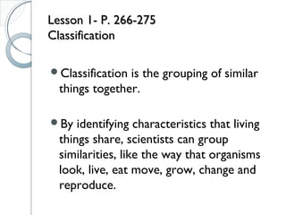 Unit1 ppt Classification of Organisms | PPT