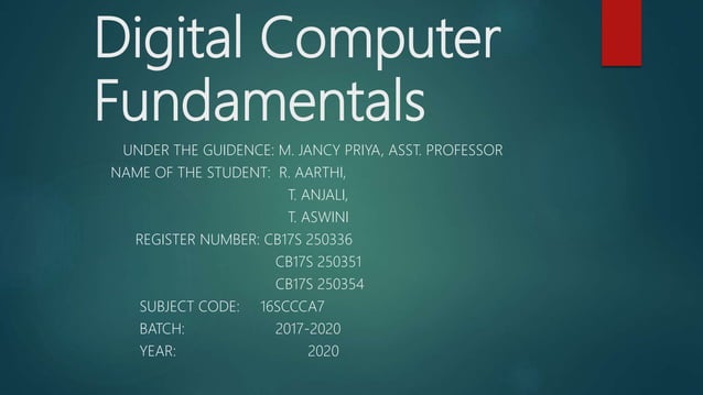 Introduction to number system | PPTX | Technology & Computing