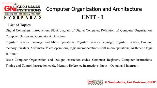 UNIT 1 PPT according to syllabus JNTUH.pptx | Computing | Technology & Computing