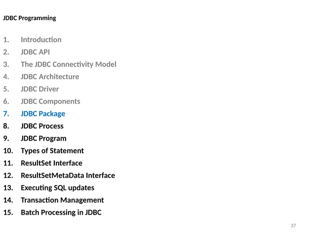 UNIT 1 PPT- FINAL.pptx Advance Java JDBC | PPTX