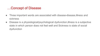 Concept of Health and disease | PPTX