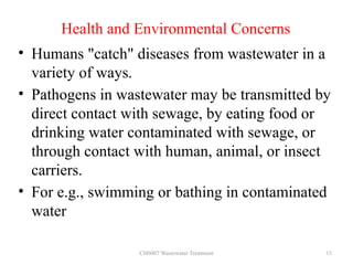 Waste water treatment for chemical engineering notes | PPTX