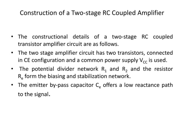 unit 1 ppt 2 Multi-stage transistor amplifiers (1).pptx | Computer Networking | Computing