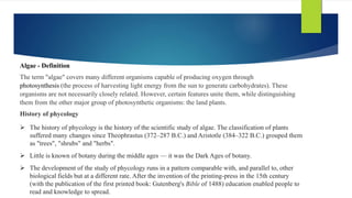 introduction to algae - ppt | PPTX