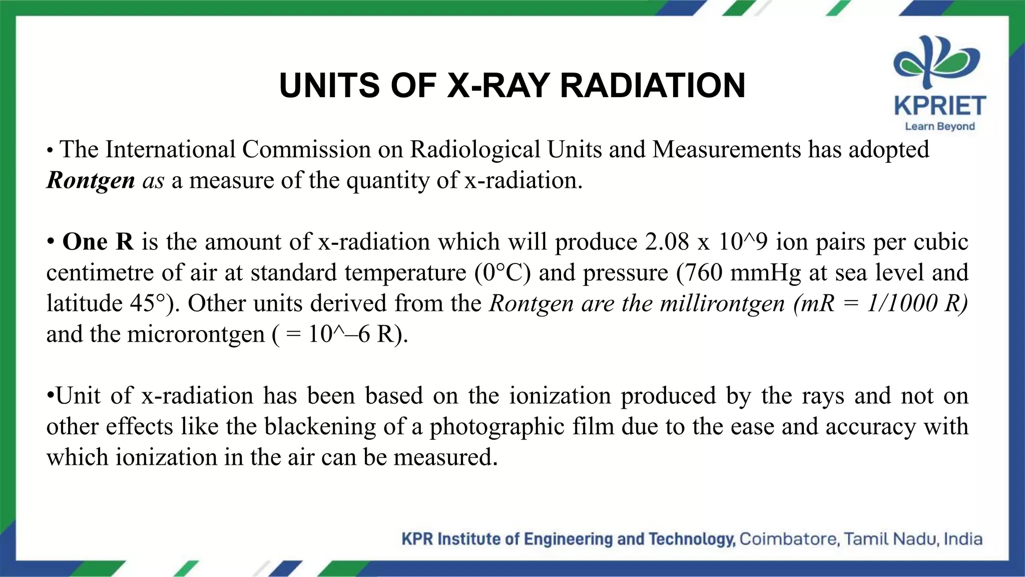 Unit 1 ppt notes /BM8702 /RADIOLOGICAL EQUIPMENTS | PPT