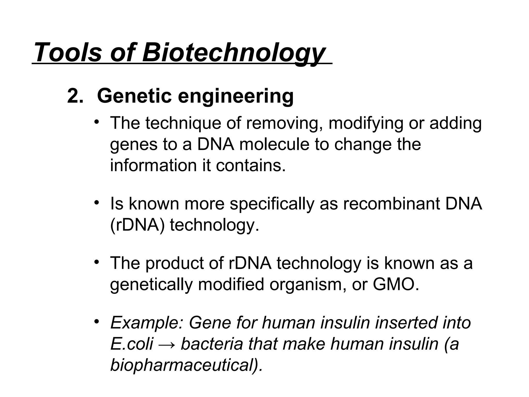 Unit1 practical applications-of-biotechnology | PPT | Biotech and ...
