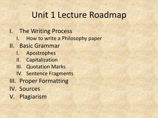 Unit 1 presentation college writing guide | PPTX