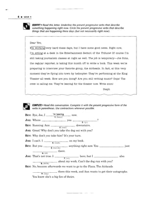 Unit 1 Present Simple and Present Progressive | PDF