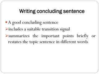 Unit 1 A Summary Paragraph | PDF