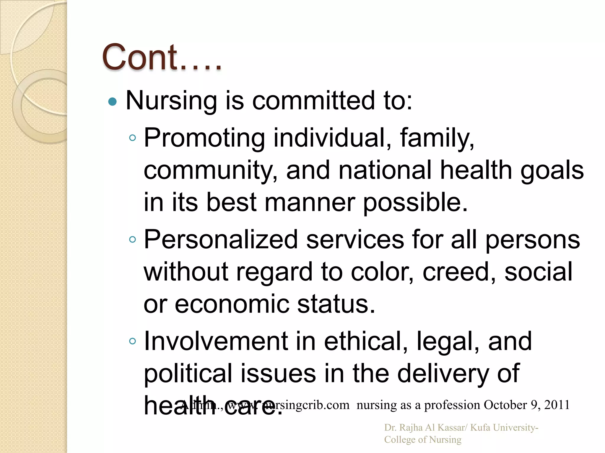 Unit 1( professional nursing practice ) | PPT
