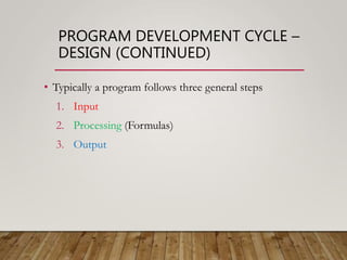 Unit 1 program development cycle | PPT