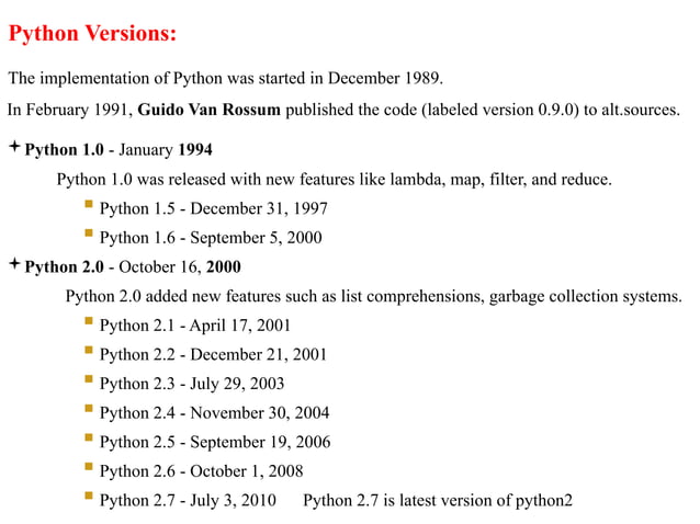 UNIT 1 PYTHON introduction and basic level | PPTX